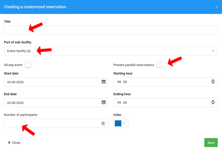 ProTrainUp - Adding a reservation